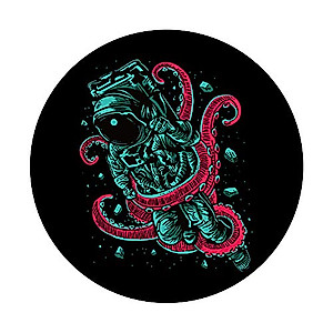 Spaceman fighting with space octopus lost cosmonaut stylus PopSockets PopGrip: Swappable Grip for Phones & Tablets