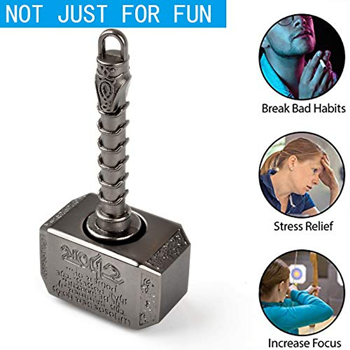 Fidget Cube, Fidget Hand Finger Spinners Metal 2 in 1,Transformable Fidget Spinner Focus EDC Stress Relief Fidgets Toys Fingertip Gyro Stress Relief Gift for Kids Adults Friends (Black)