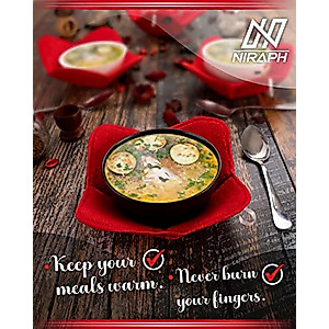 Hot Bowl Holders Microwave Safe - Microwave Bowl Holders - Pot Holders Soup Bowl Cozy -Bowl Potholders for Microwave Holder - Multipurpose Microwave Safe Bowl Holders for Hot Food - Plate Cozies