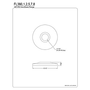 Kingston Brass FL387 Made to Match 3/8" FIP Flange, Brushed Brass