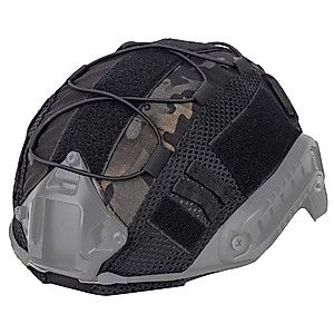 LANZON Tactical Multicam Helmet Cover for Fast Style Helmets (The Helmet is NOT Included) - Multicam Black