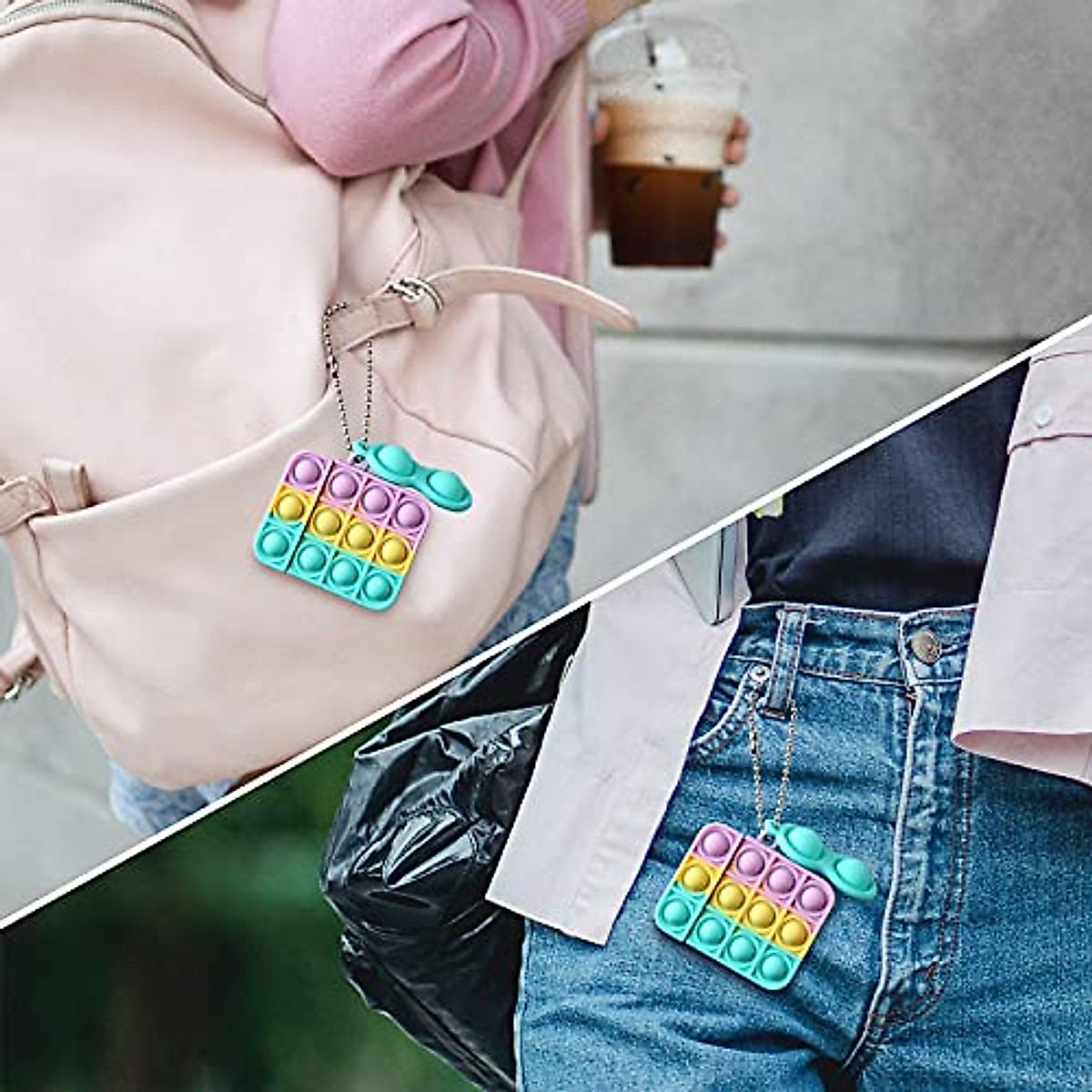 ELOVEN Protective Case with Keychain Compatible with Airpods Charging Case Soft Silicone Cover for Girl Women Flexible Skin Airpods Accessories Full Coverd Case for Airpods 1/2 Color02