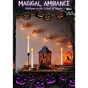 Dreacompy 20 Pcs Floating Candles with Wand, Room Decor, Flameless Candles, Candelabra LED Candle with Wand Control, Magic Hanging Decorations for Birthday, Party, Halloween Decorations