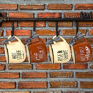 Patelai Espresso Cup, 5 Ounces Mini Coffee Mug Set, Christmas Gift for Women Mom Coffee Lover Farmhouse Coffee Bar Tiered Tray Decor Birthday Housewarming Gift (Simple Style)