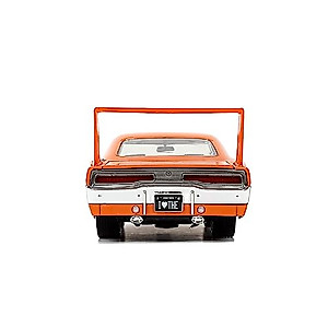 Jada Toys I Love The 60’s 1:24 1969 Dodge Charger Daytona Die-Cast Car, Toys for Kids and Adults, Orange