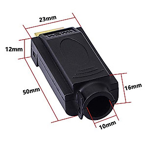 SinLoon 2 Pack HDMI Solderless Adapter Gold Plated HDMI Extension Cable Connector Signals Terminal Breakout Board Free Welding Connector with Plastic Cover Screwdriver