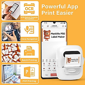 MARKLIFE P11 Label Makers Machine with 4 Tape,Mini Portable Thermal Mobile Sticker Maker for Cabinet Organizer&Home Organization (Green)