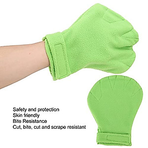 Zerodis Small Animals Calming Glove,Sugar Gliders Comfy Bonding Mitt Anti Bite Pet Handling Glove Grooming Bite Proof Protection Supplies for Hedgehogs Rats Hamsters (Green)