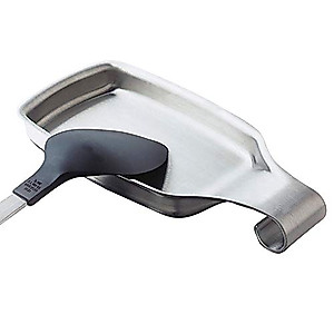 Amco Stainless Steel Spatula Spoon Rest,Silver
