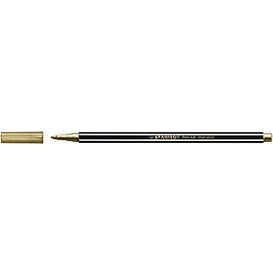 STABILO Metallic Premium Felt Tip Pen Pen 68 Metallic - Gold/Silver/Copper, Set of 3