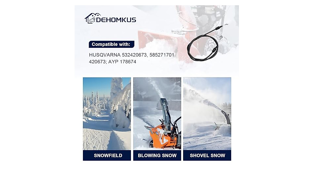 DEHOMKUS 2-PK Chute Deflector Cable for Husqvarna