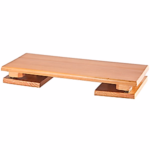 OakRidge Compact Portable Footrest, Collapsible Legs for Storage or Travel, Walnut Wood Finish