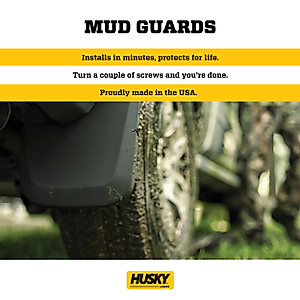 Husky Liners Mud Guards | Front Mud Guards - Black | 56141 | Fits 2007-2018 Jeep Wrangler w/ Standard Bumper 2 Pcs