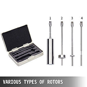 VEVOR Digital Viscometer 1-100000 mPa.s Digital Rotary Viscometer NDJ-9S Fluidimeter Tester Meter Accuracy Plus or Minus 2% Newton Liquid Viscometer Digital Portable (NDJ-9S)