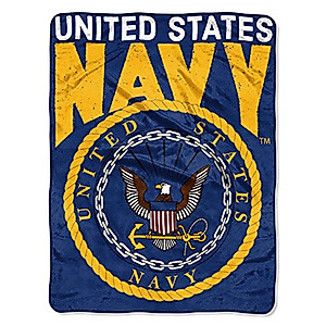 U.S. Navy, "Enlarge" Micro Raschel Throw Blanket, 46" x 60", Multi Color