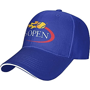 Us Open Tennis Sandwich Cap Unisex Classic Baseball Capunisex Adjustable Casquette Dad Hat Blue, One Size