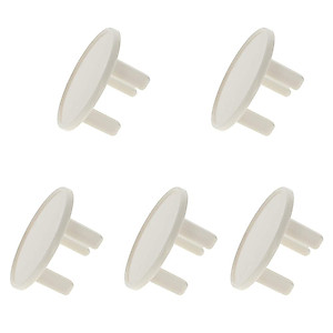 Fielect Outlet Plugs Covers Childproof Outlet Covers Protectors Electric Socket Cover Electrical Protector White 5Pcs
