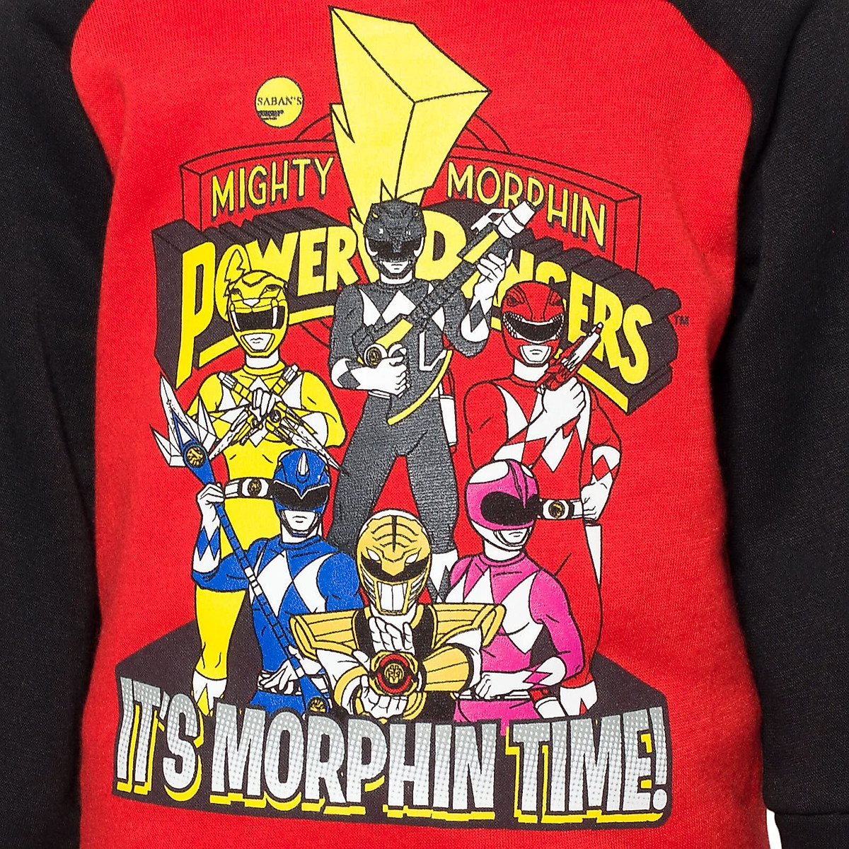 Power Rangers Black Ranger Yellow Ranger Blue Ranger Little Boys Fleece Pullover Hoodie Pants Red/Black 7-8