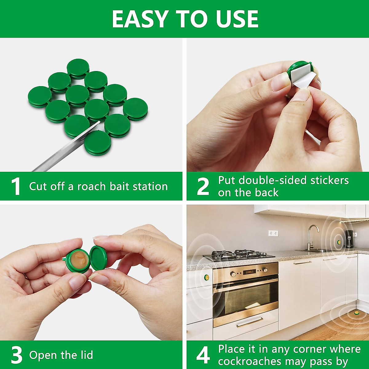 Endbug Roach Bait, Roach Killer Indoor Infestation, Roach Bait Gel Roach Traps, Roach Repellent Cockroach Killer Indoor Home for Small Large Cockroaches, Get Rid of Roaches Permanently Indoor/Outdoor