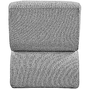 Meridian Furniture 599Grey Desiree Collection Modern | Contemporary Boucle Fabric Upholstered Accent Chair with Rich Grey Boucle Fabric, Curved Design, 22.5" W x 29" D x 28.5" H, Grey