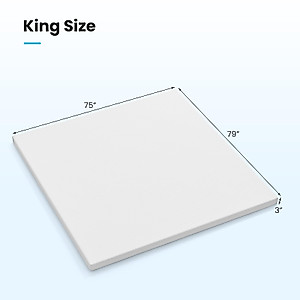 KOMFOTT 4 Inch King Gel Memory Foam Mattress Topper, Ventilated Ultra Soft Cooling Gel Mattress Pad with CertiPUR-US Certification, Pressure Relief Bed Topper for Back Pain