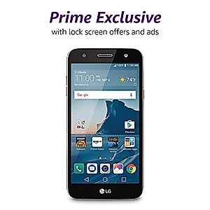 LG X charge - 16 GB – Unlocked (AT&T/Sprint/T-Mobile) - Titanium - Prime Exclusive - with Lockscreen Offers & Ads