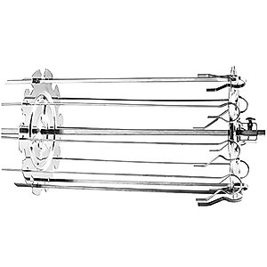GEZICHTA BBQ Roaster Stainless Steel Roaster Rotisserie Skewers Needle Cage Oven Kebab Maker Grill