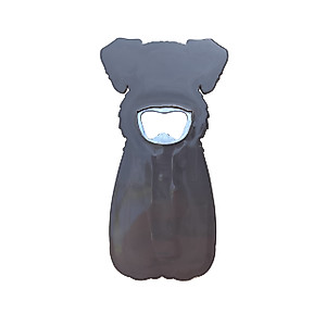 Schnauzer Bottle Opener Beer Soda or Seltzer (grey and white)