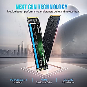 Inland Professional 256GB NVMe SSD M.2 2280 PCIe Gen 3.0x4 3D TLC NAND Internal Solid State Drive, PCIe Express 3.1 and NVMe 1.3 Compatible (256GB)