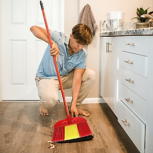 Lurrose Broom Head escobas para barrer piso Sweeping Brush Heads Brooms pooter Broom Brush Head Cleaning Broom Replacement Whisk Broom Plastic Broom Sweeper Head Steel Wire Floor