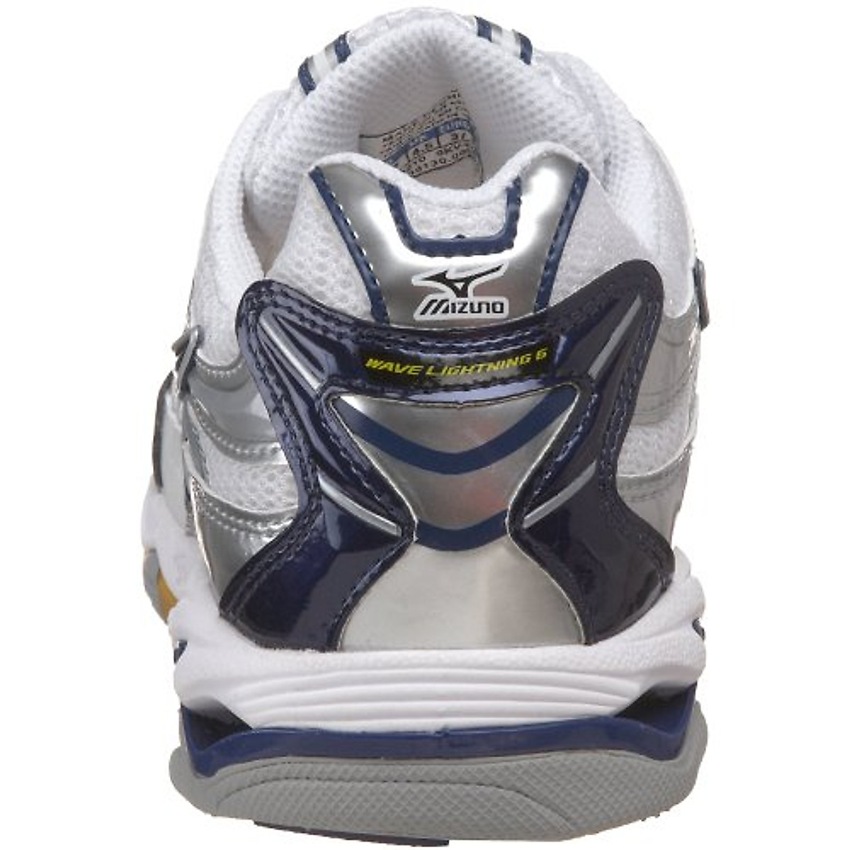 Mizuno Women's Wave Lightning 6 Volleyball Shoe, White/Navy