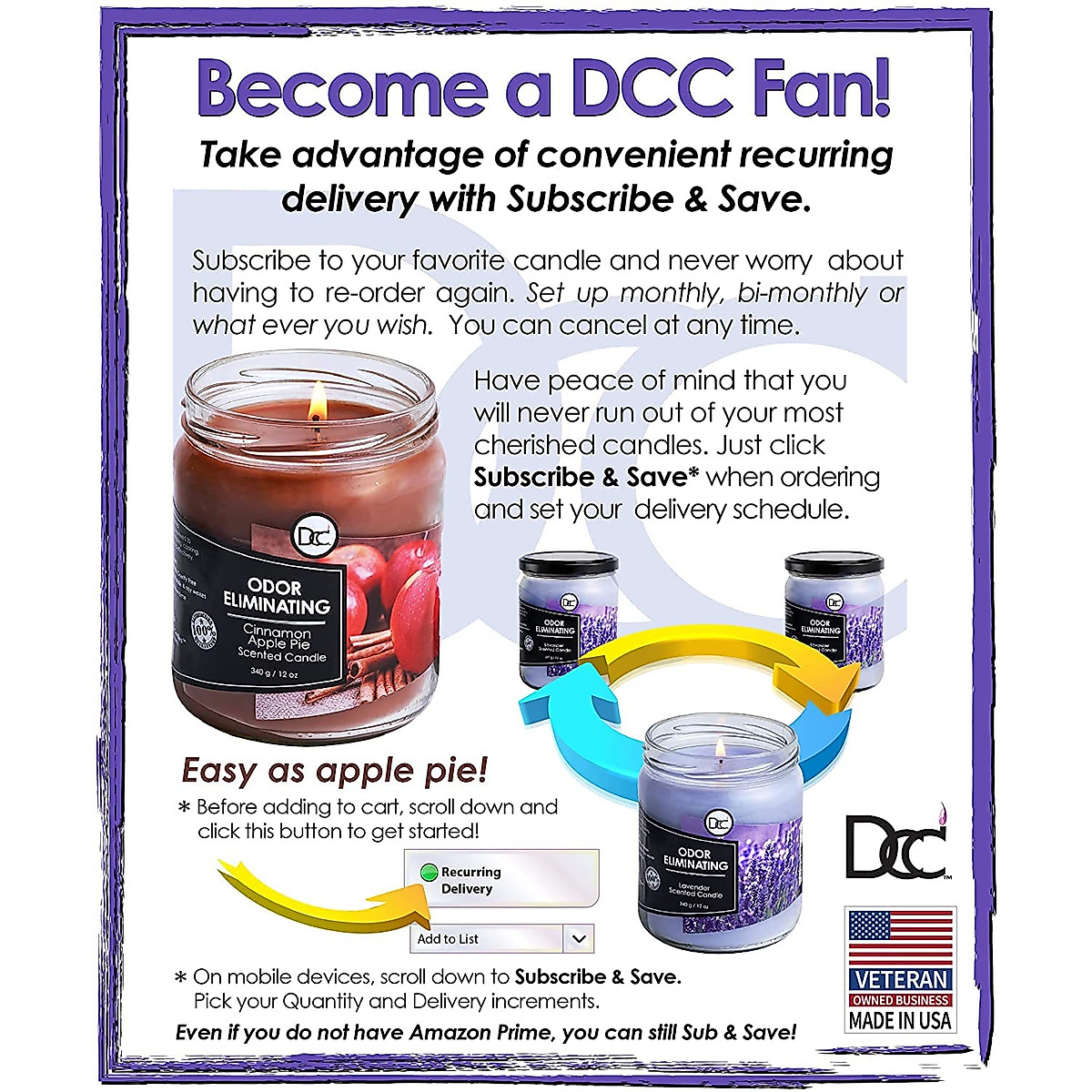 Peppermint Odor Eliminating Highly Fragranced Candle - Eliminates 95% of Pet, Smoke, Food, and Other Smells Quickly - Up to 80 Hour Burn time - 12 Ounce Premium Soy Blend