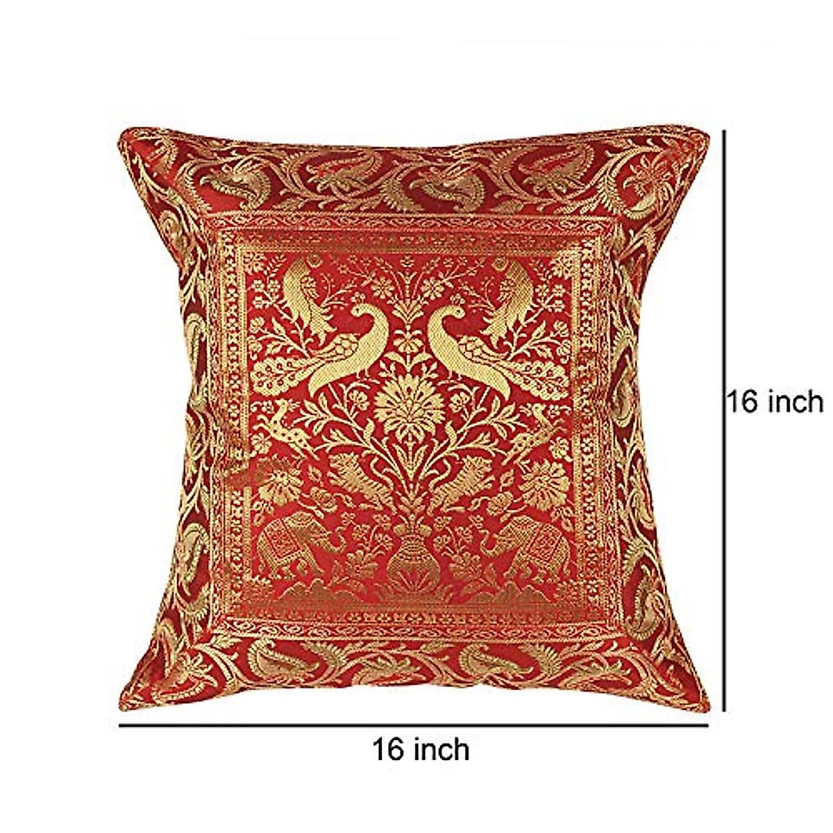 Boho Bohemian Style Home Sofa Bed Decorative Animal Design Throw Pillow Cover (16X16 Inch)