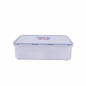 LOCK & LOCK Rectangular Food Container with Divider, Short, 16.2-Cup, 131-Fluid Ounces