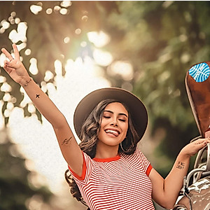 Temporary Tattoo Set By Tatsy, The Simple Set, For Women and Men, Original, Unique Design, Cover Up, Modern, Hipster, Minimalistic Tiny, Urban, Writing, Stars, Anchor, Heart, Hands, Waterproof Tattoos