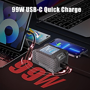 JYJZPB V Mount Battery, Mini V Lock Battery Upgraded 99Wh 14.8V 6800mAh with D-Tap/USB-A/BP Output&LCD Display, Small Portable VMount Battery for Camera Camcorder Broadcast BMPCC, Dtap-Mini-Battery
