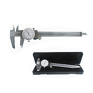 marddpair Dial Caliper 6 Inch with 0.001 Precision Stainless Steel Shockproof 4-Way Measurement with Plastic Case