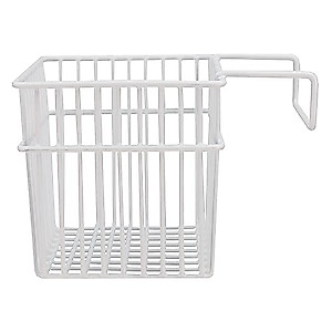 Home Basics Vinyl Coated Sink Basket Sponge Soap Holder, White