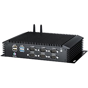 Kinupute Fanless Industrial PC, Mini Desktop Computer i7-7510U, Windows 10 Pro, 16G DDR4, 256G Msata SSD, Dual 2.5G LAN, 6xCOM RS232/RS485, HDMI/VGA, WiFi 5/BT4.0, Auto Power On, Full Metal Case