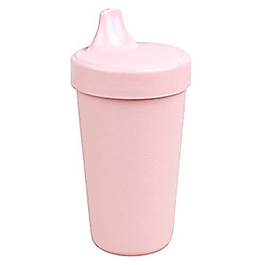 Re Play Made in USA 10 Oz. Sippy Cups for Toddlers, Pack of 1 - Reusable Spill Proof Cups for Kids, Dishwasher/Microwave Safe - Hard Spout Sippy Cups for Toddlers 3.13" x 6.25", Ice Pink
