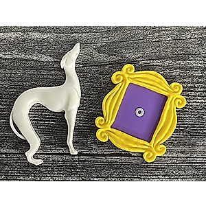 Friends Show Magnet Set/Pat the Dog/Friends Frame/Friends White Greyhound/Pop Culture Magnets/TV Show Merchandise (Set of Both)