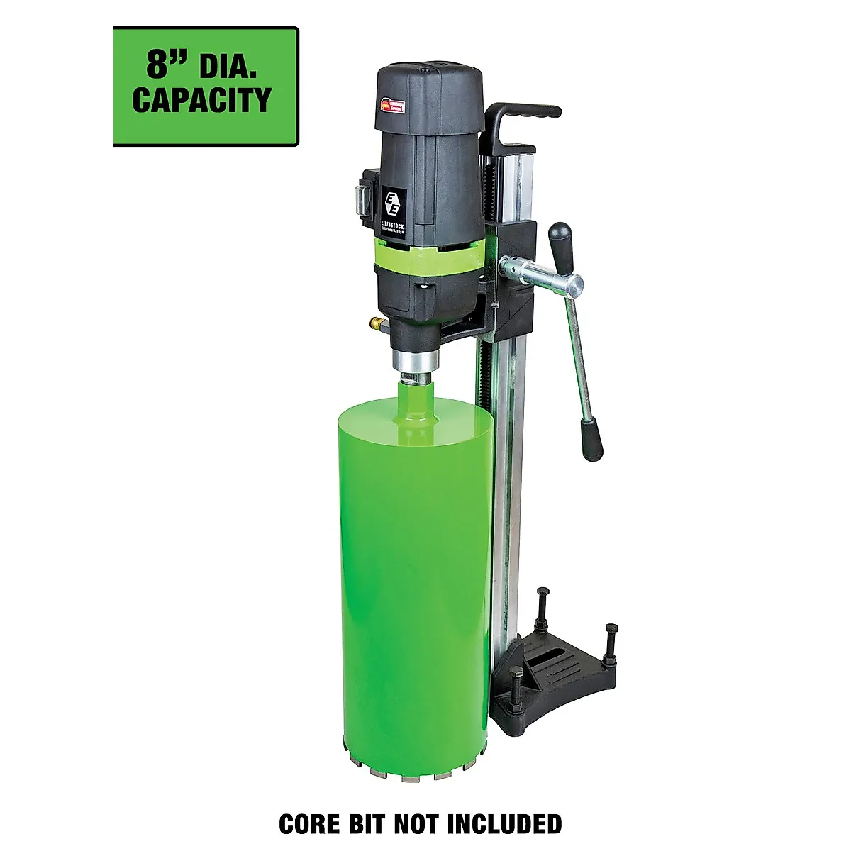CS Unitec DBE 201 8" Capacity Concrete Core Drill - Wet Diamond Core Drilling Rig - For Concrete, Brick, Block, and Stone - MADE IN GERMANY - 110V