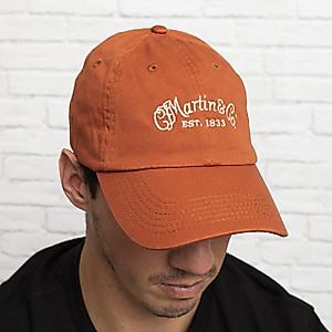 MARTIN Guitar Everyday Hat, Texas-Orange Cap, Adjustable Unisex Baseball Hat for Men and Women