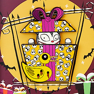 Loungefly Disney Nightmare Before Christmas Scary Teddy Present 3" Collector Box Sliding Pin