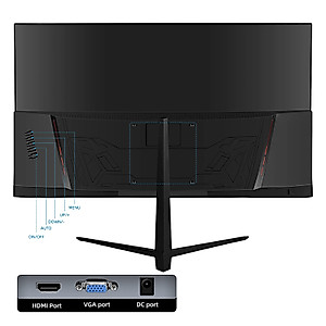 PC Monitor，23.8 Inch LED Computer Monitor，1080P Full HD,Low Blue Light，75Hz, IPS，Frameless Desktop Display，HDMI VGA,VESA Mounting