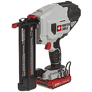 PORTER-CABLE 20V MAX* Cordless Brad Nailer Kit with 1 Battery, 18GA (PCC790LA)