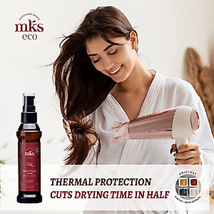 MKS eco Oil, Original - 2 fl oz - Hair Styling Elixir - Moroccan Argan Oil, Hemp Seed Oil - Moisturize & Nourish Hair, Control Frizz, Increase Smoothness - Vegan & Cruelty Free