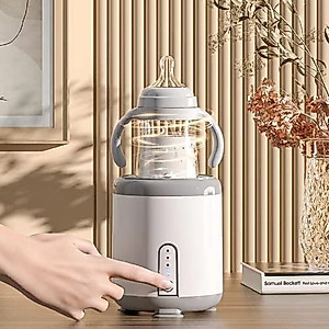 Baby Formula Dispensers & Mixers,360 -Degree Two -Way Shaking Milk,Shake Milk Evenly and Less Bubbles,Three -Gear Timing Milk,Wireless Portable Milk Shake,1200mAh Battery,Baby Bottle Shaker (White)