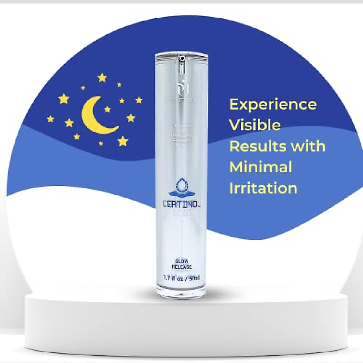 Uplifting Skin Certinol Serum - Anti-Aging Cream with Glycolic Acid, 3D Ceramide & Retinol, Firming & Tightening Moisturizer, 1.7oz