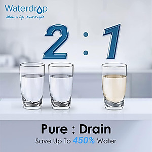 Waterdrop WD-D6RF Filter, Replacement for WD-D6-B Tankless Reverse Osmosis System, 1-Year Lifetime, Reduce PFAS
